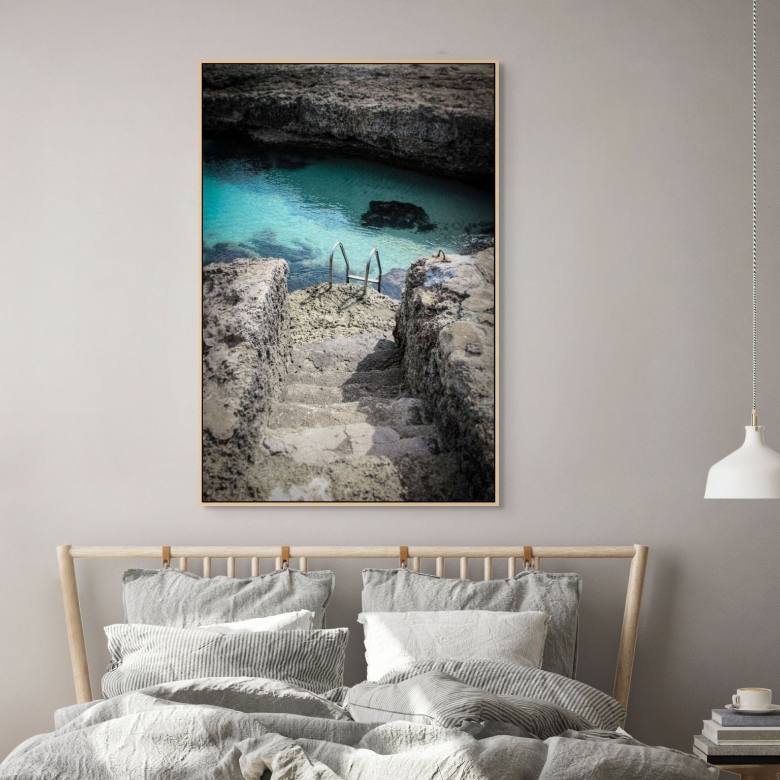 Puglia Rockpool Art Print | Secluded Waters and Sunlit Stone